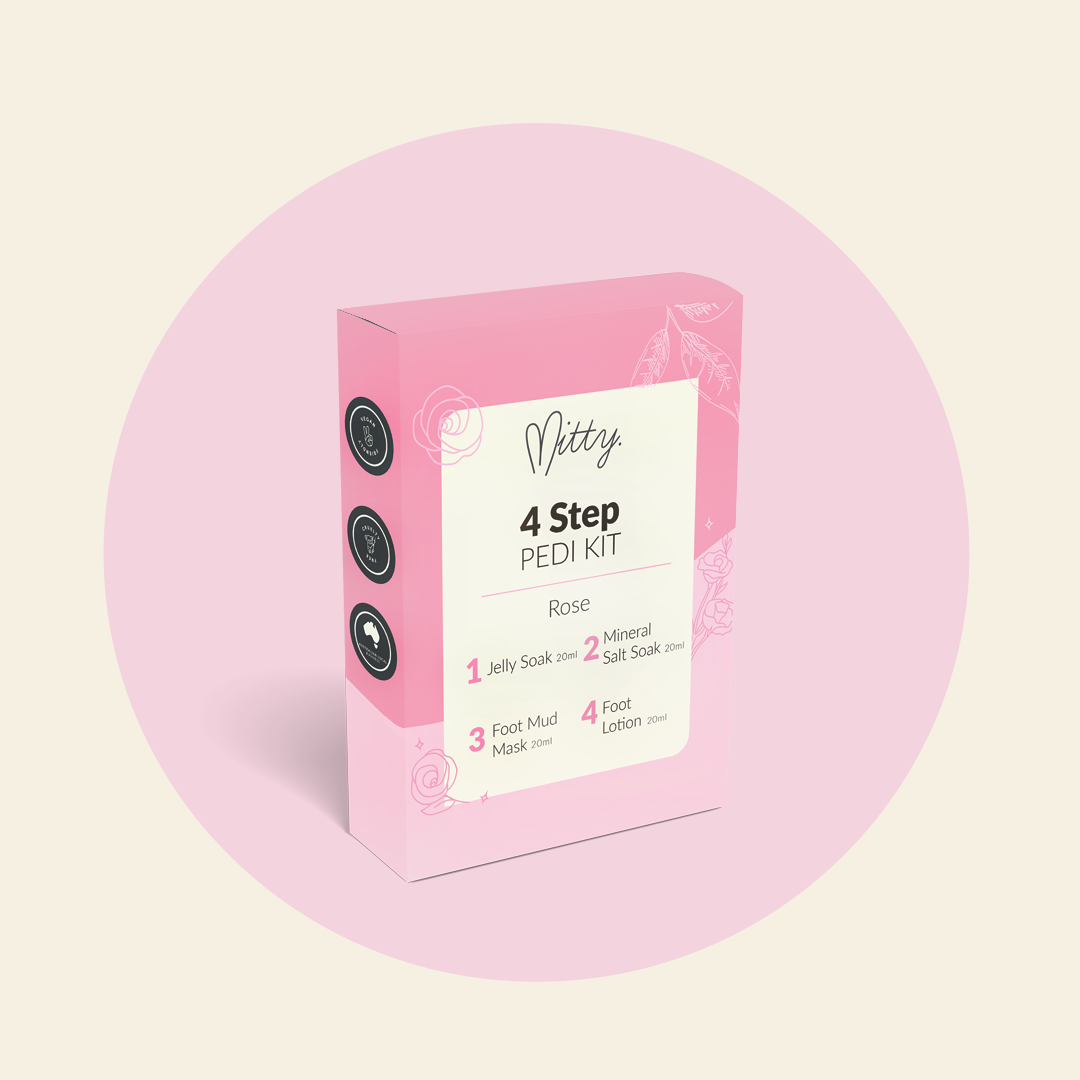 4 Step Pedi Kit includes Jelly Soak - Rose – Mitty